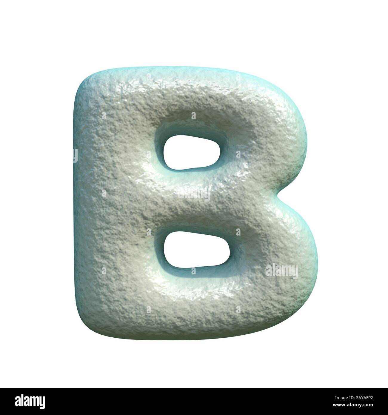 Grey blue clay font Letter B 3D Stock Photo - Alamy