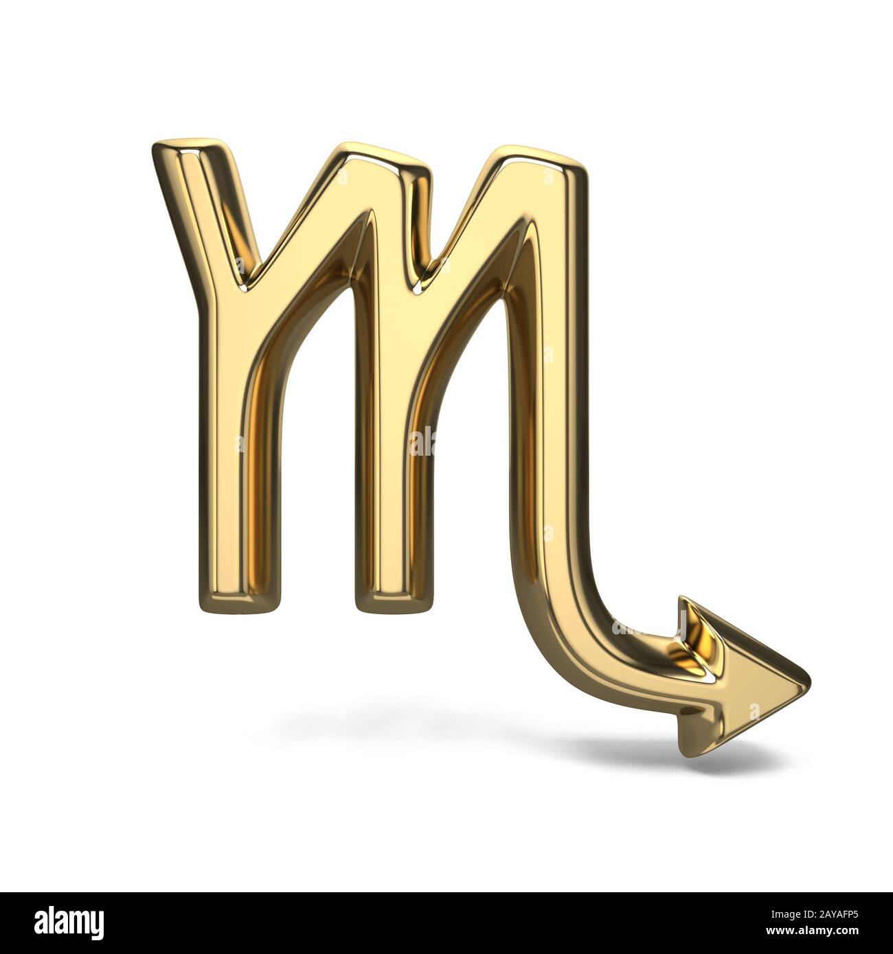 Golden zodiac sign SCORPIO 3D Stock Photo - Alamy