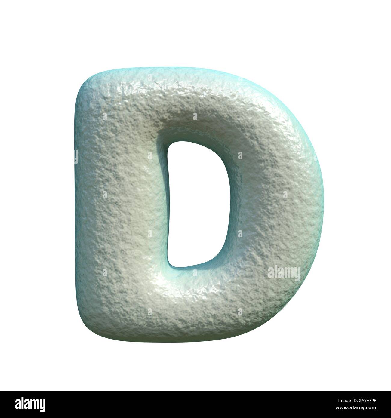 Grey blue clay font Letter D 3D Stock Photo - Alamy