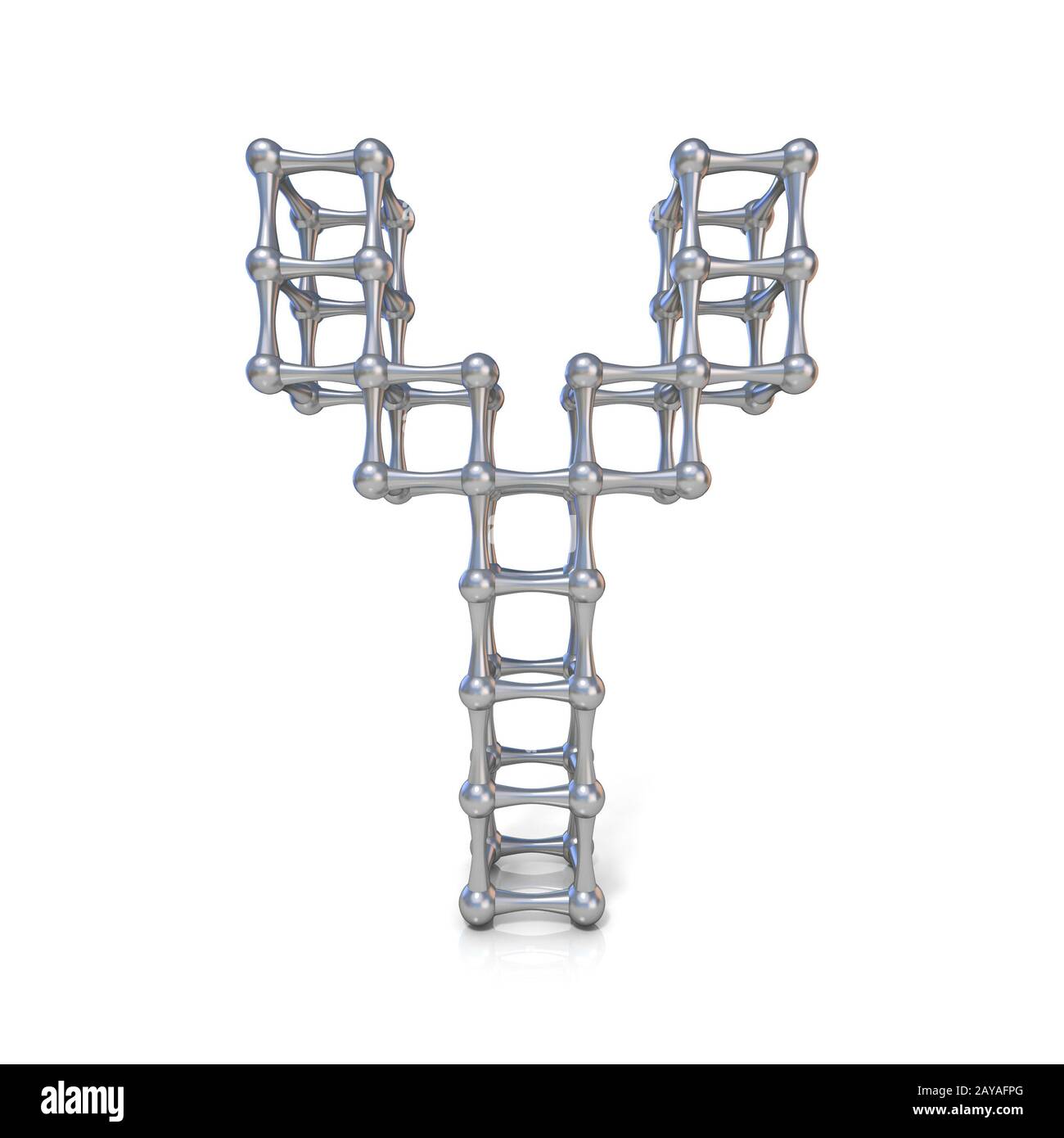 Metal lattice font letter Y 3D Stock Photo - Alamy
