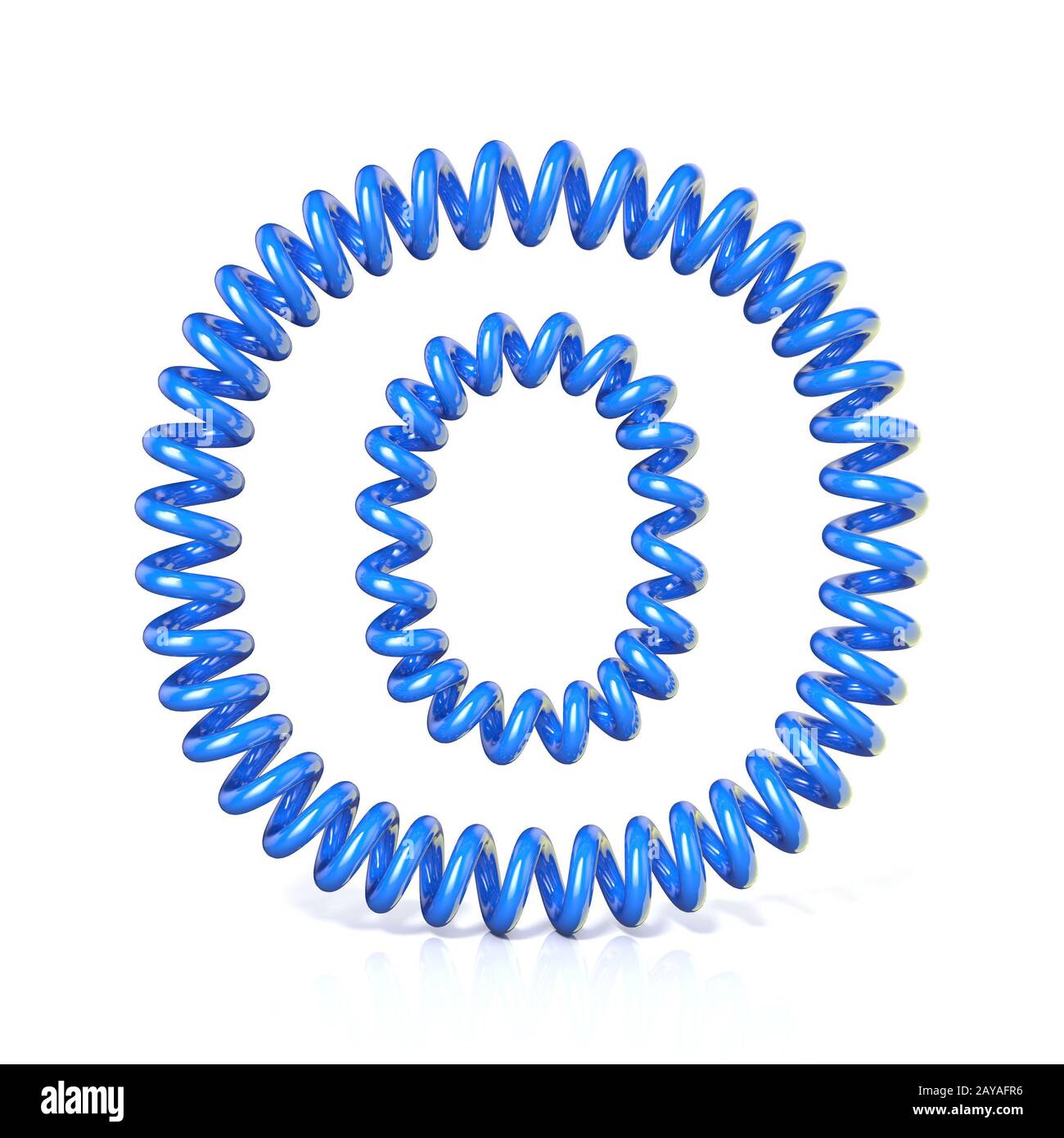 Spring, spiral cable font collection letter - O. 3D Stock Photo - Alamy