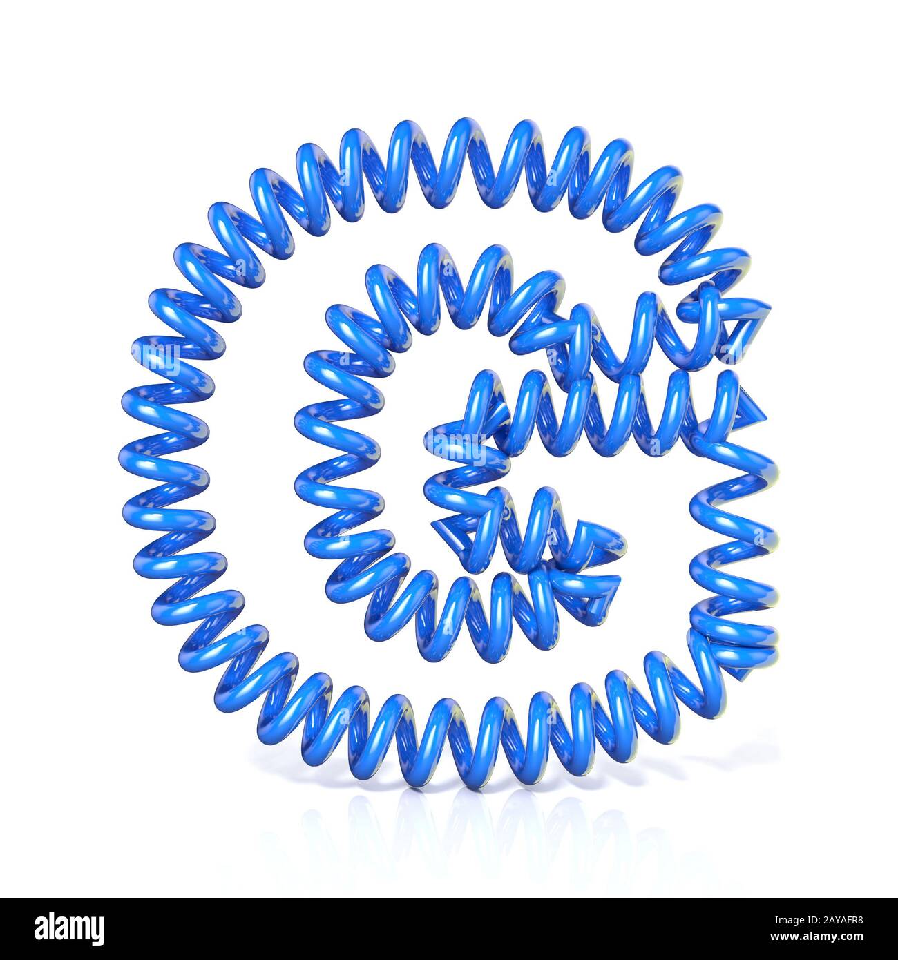 Spring, spiral cable font collection letter - G. 3D Stock Photo - Alamy