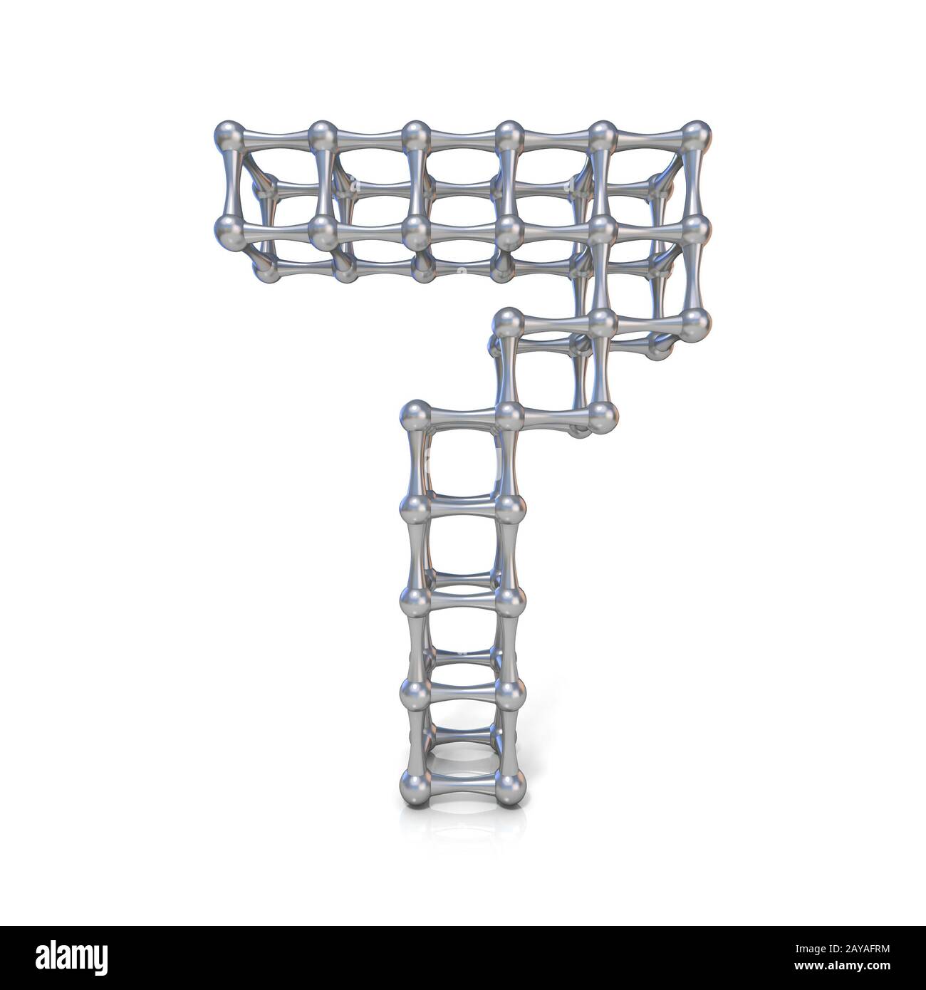 Number steel metal font seven hi-res stock photography and images - Alamy