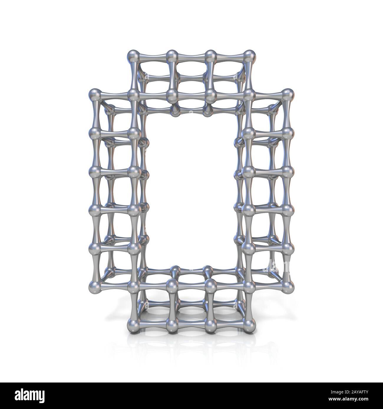 Metal lattice font letter O 3D Stock Photo - Alamy