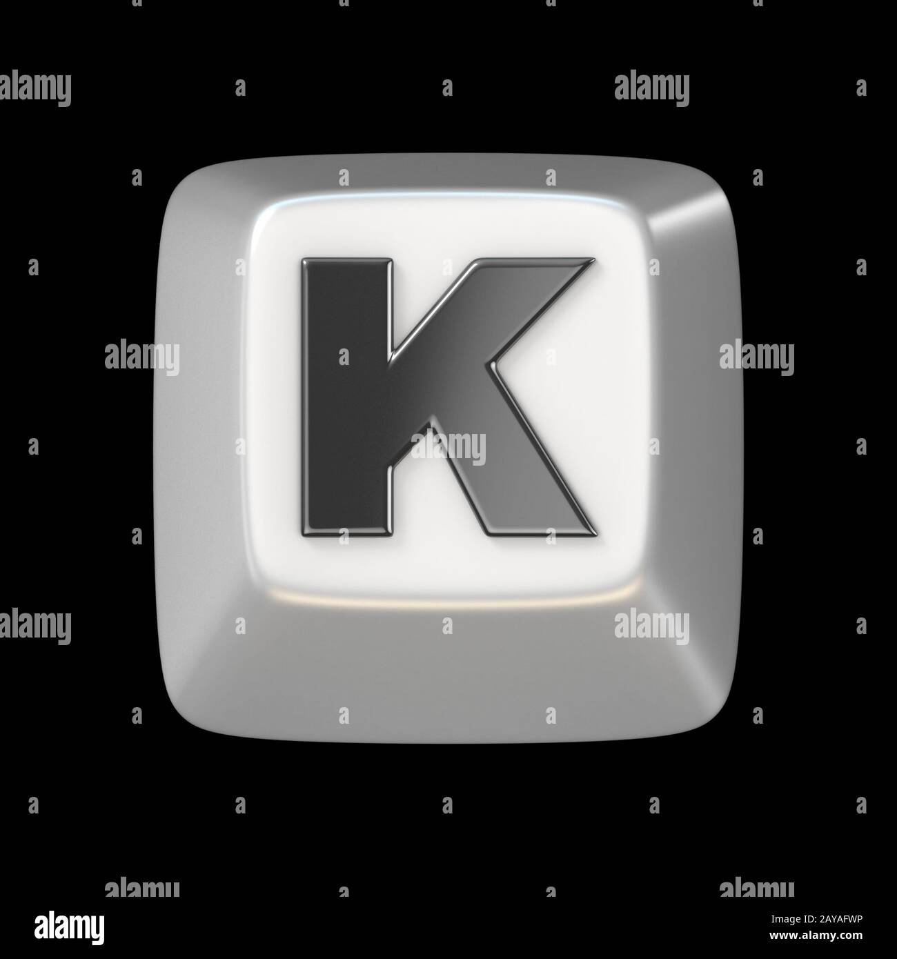 Computer keyboard key FONT. Letter K 3D Stock Photo - Alamy