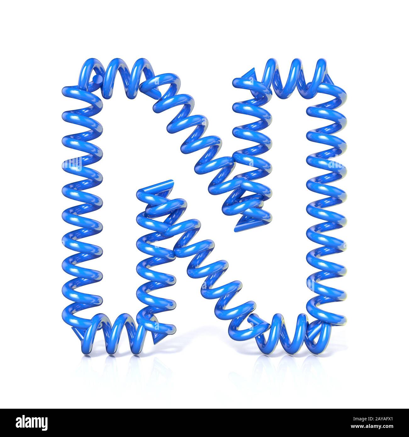 Spring, spiral cable font collection letter - N. 3D Stock Photo - Alamy