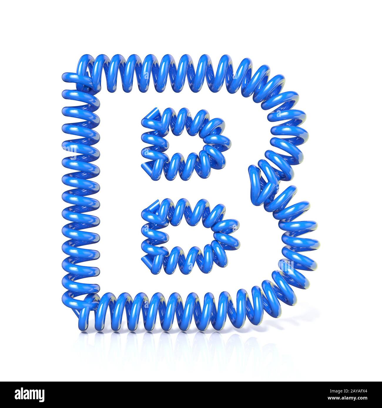 Spring, spiral cable font collection letter - B. 3D Stock Photo - Alamy