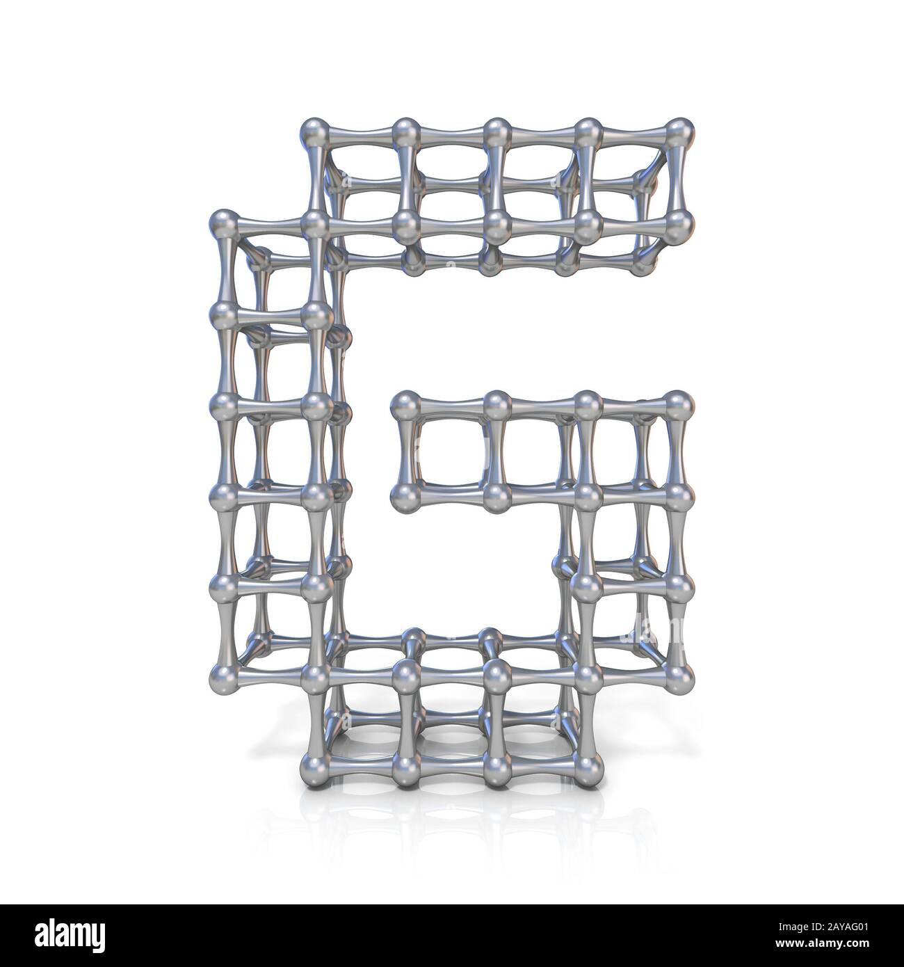 Metal lattice font letter G 3D Stock Photo - Alamy