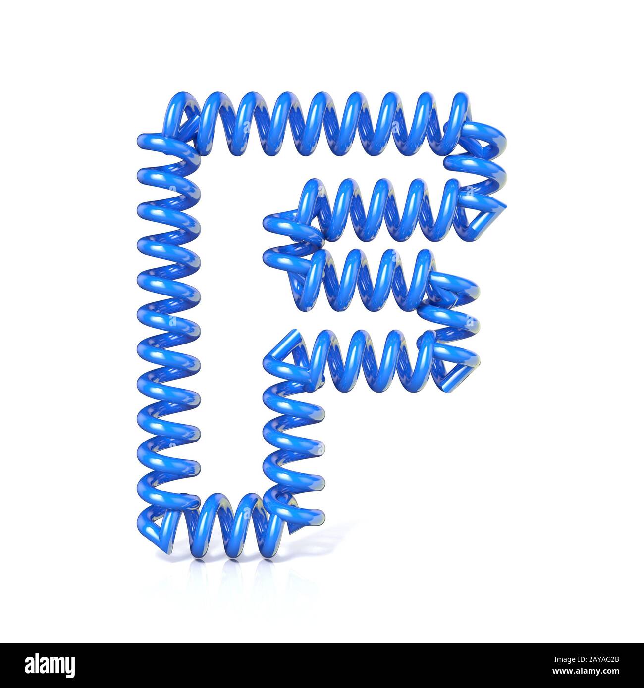 Spring, spiral cable font collection letter - F. 3D Stock Photo - Alamy