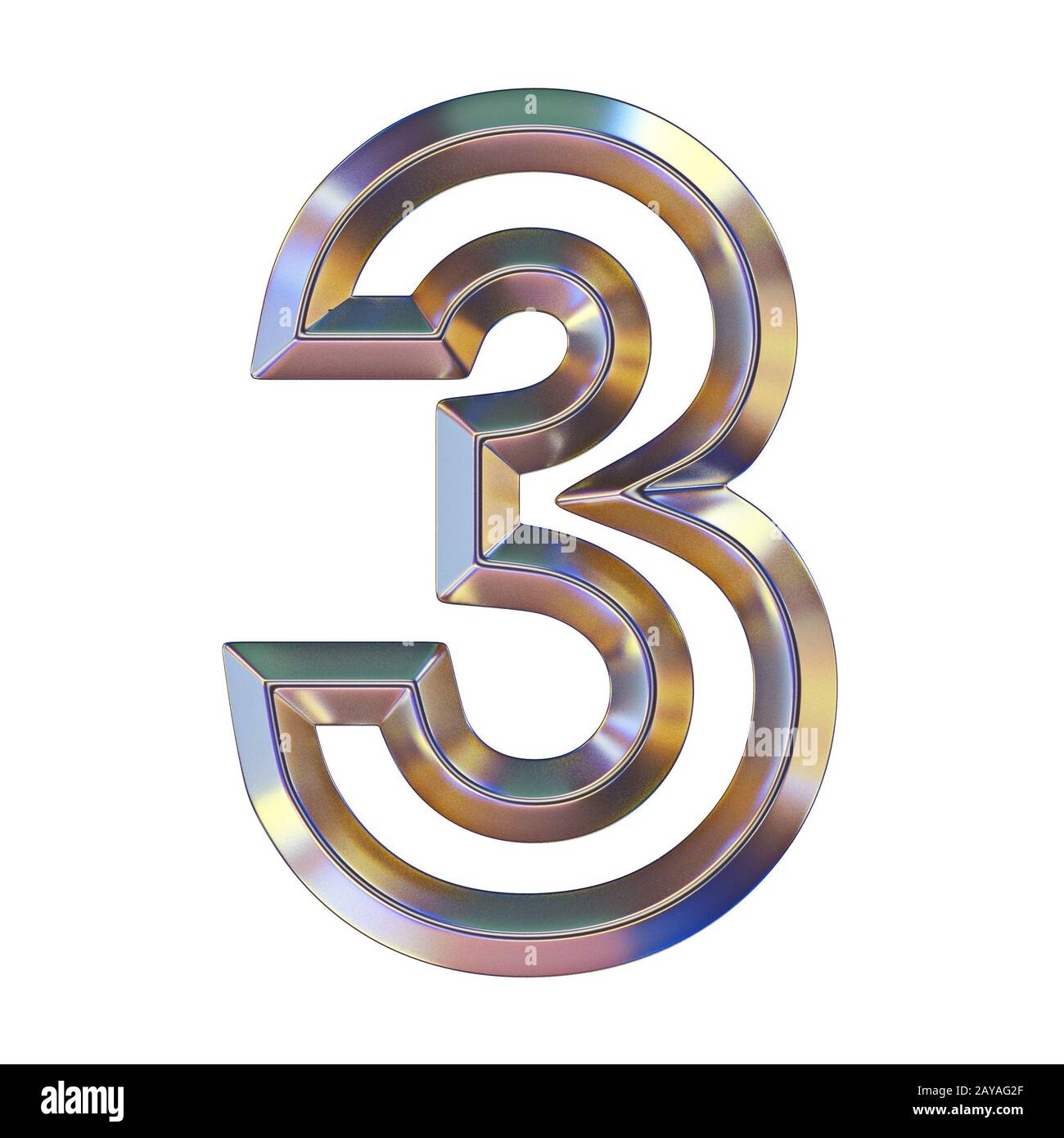 Reflective 3d digits hi-res stock photography and images - Alamy