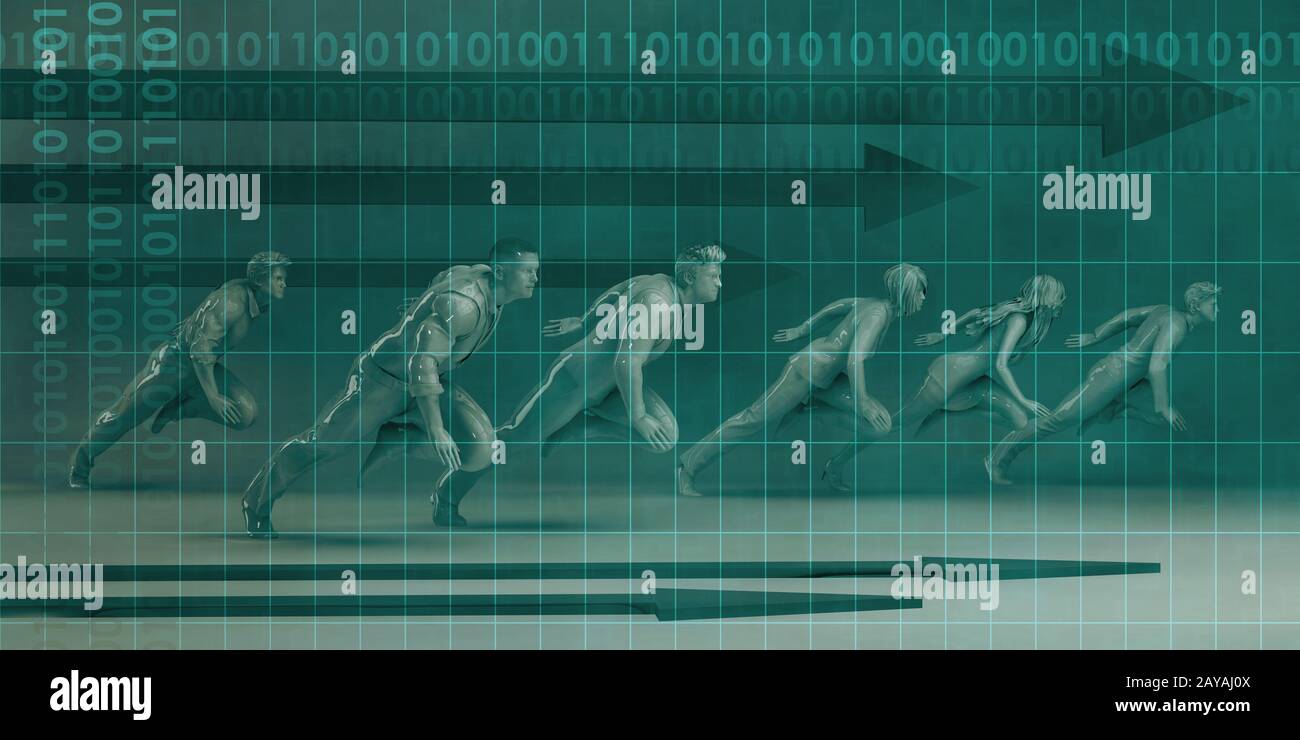 Successful Business Team Moving Forward Stock Photo - Alamy