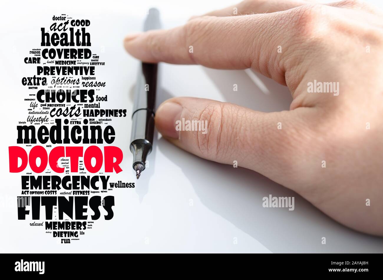 Doctor word cloud collage Stock Photo - Alamy