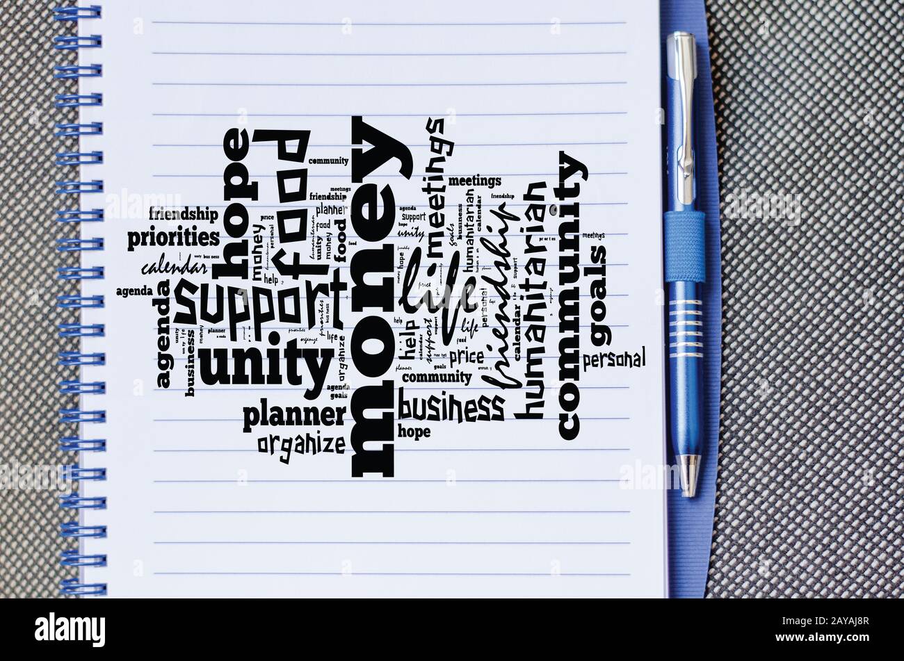 Money word cloud business concept Stock Photo - Alamy