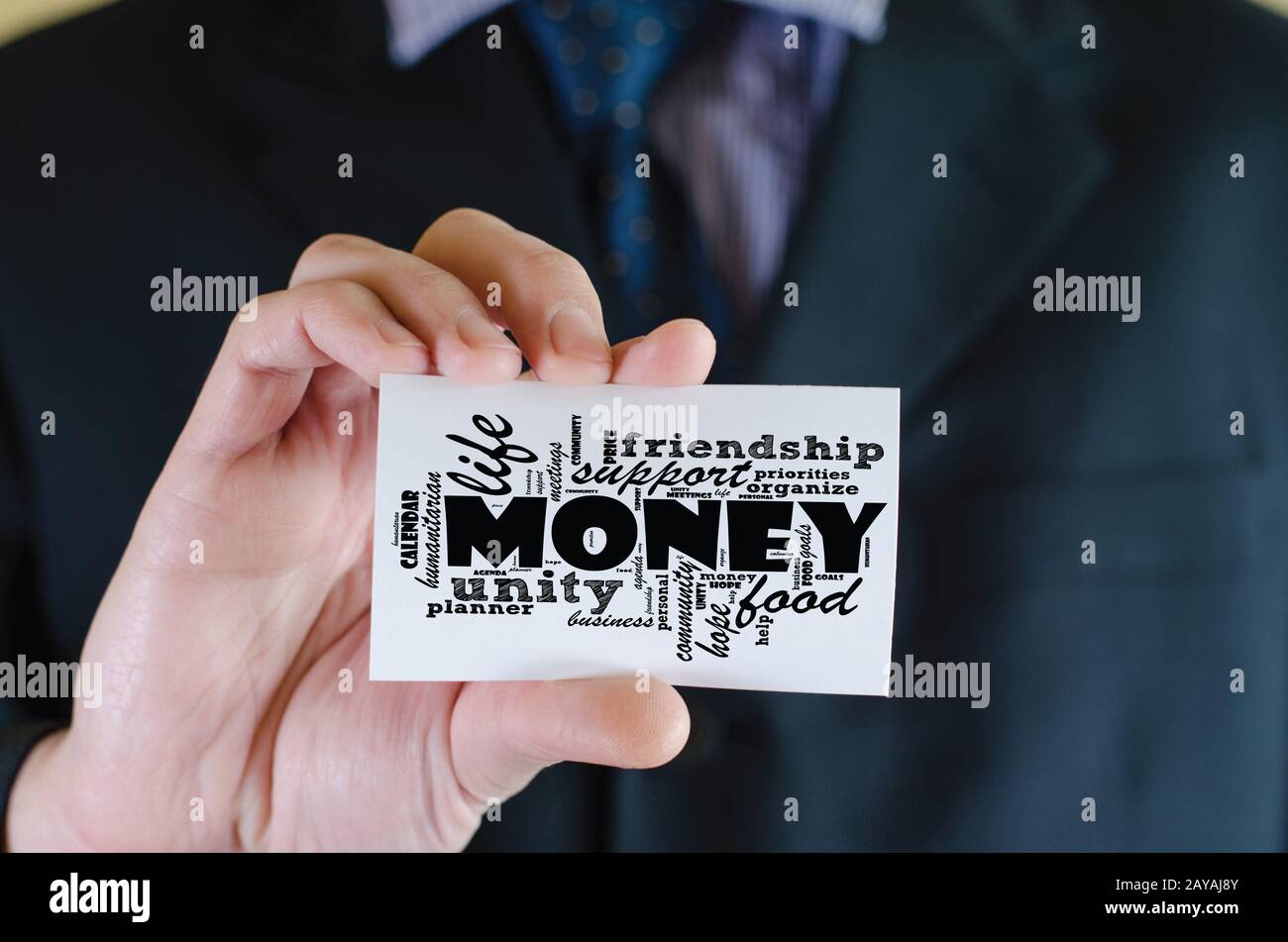 Money word cloud business concept Stock Photo - Alamy