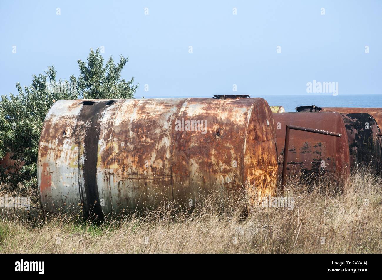 Old fuel tanks hi-res stock photography and images - Alamy