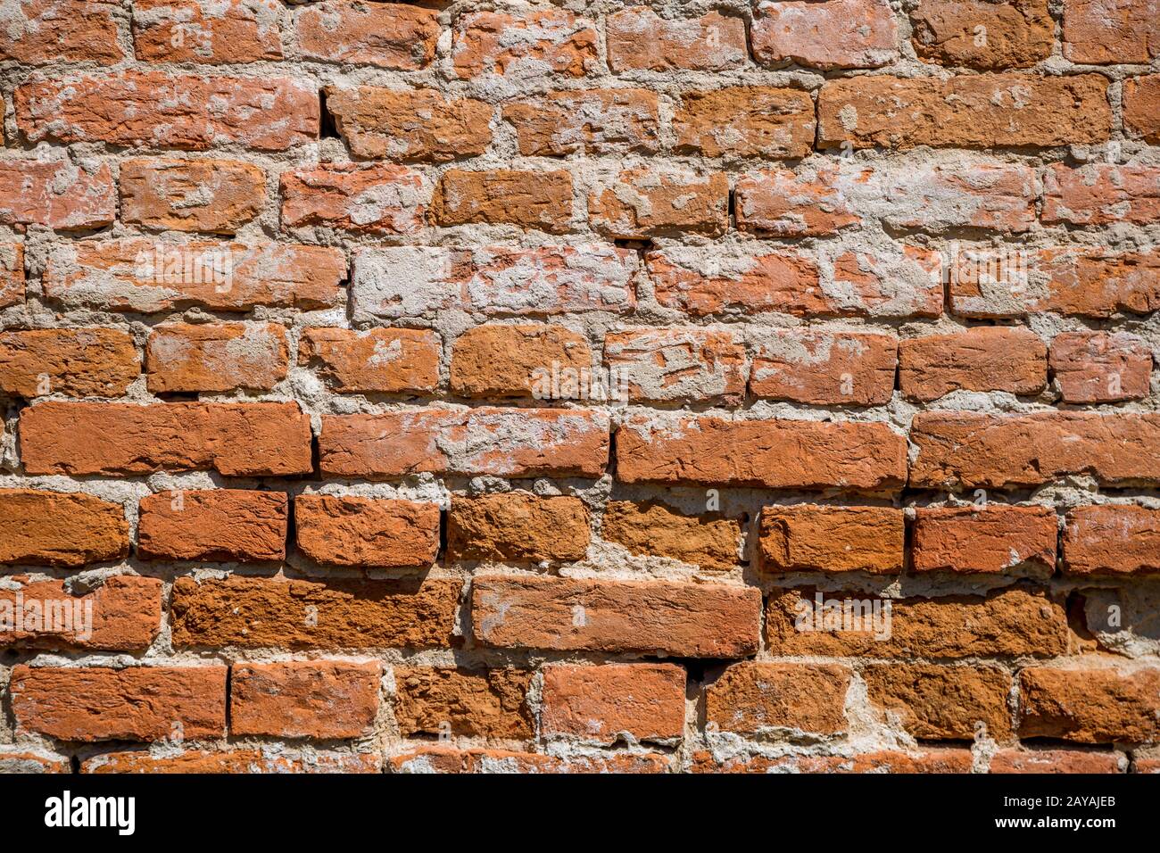 Old red brick wall texture background Stock Photo - Alamy