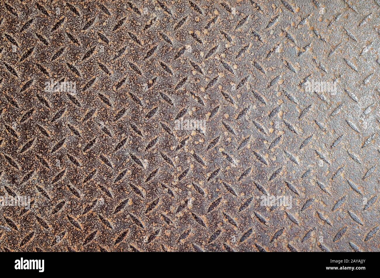 metal diamond plate in brown color Stock Photo - Alamy
