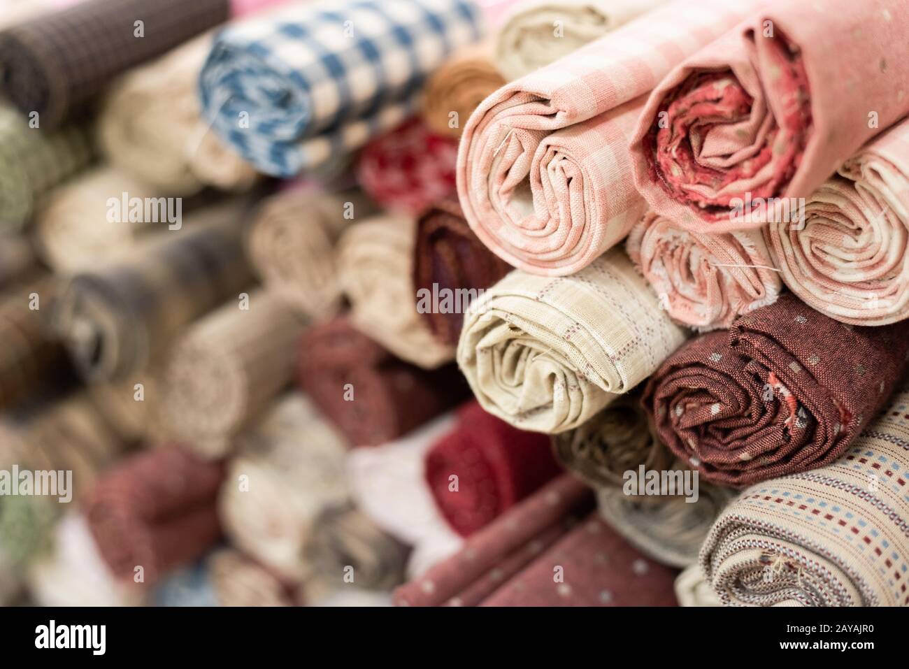 Stacks of fabric hi-res stock photography and images - Alamy