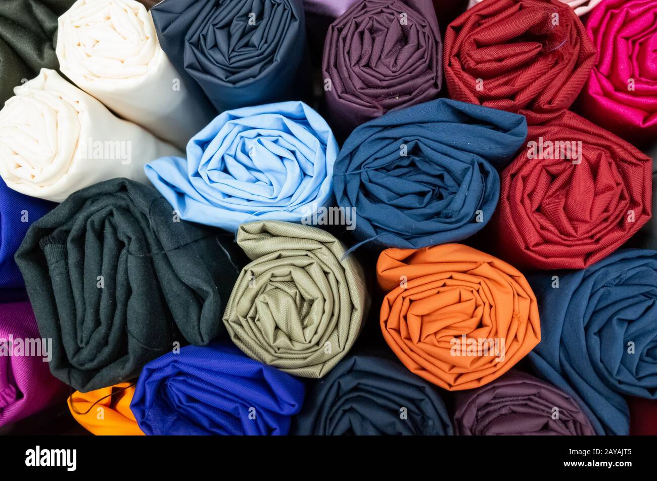 Stacks of fabric hi-res stock photography and images - Alamy