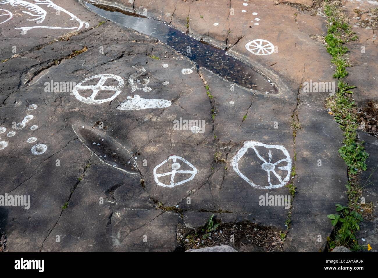 Prehistoric rock carvings hi-res stock photography and images - Alamy