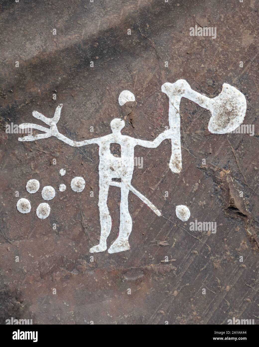 Rock carvings of the Axe god Stock Photo - Alamy