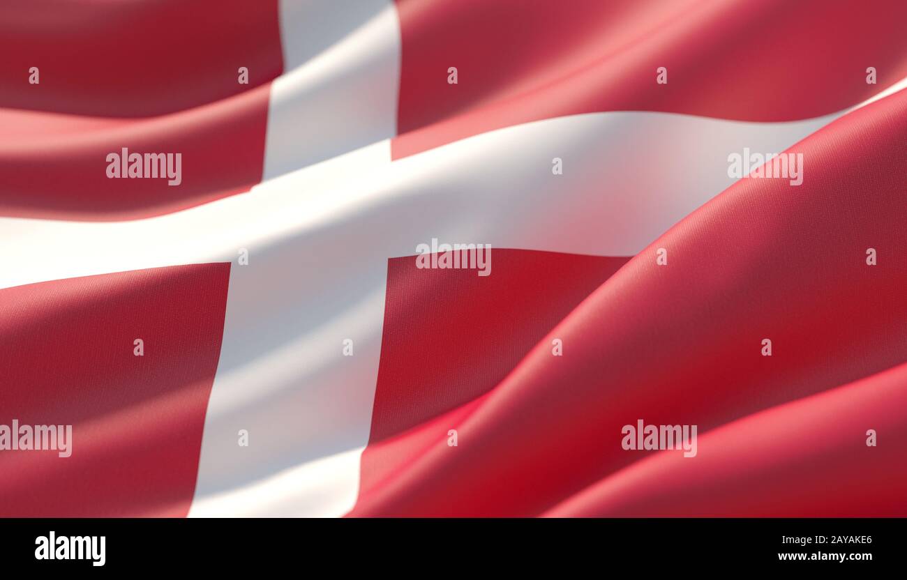 3d denmark flag hi-res stock photography and images - Alamy