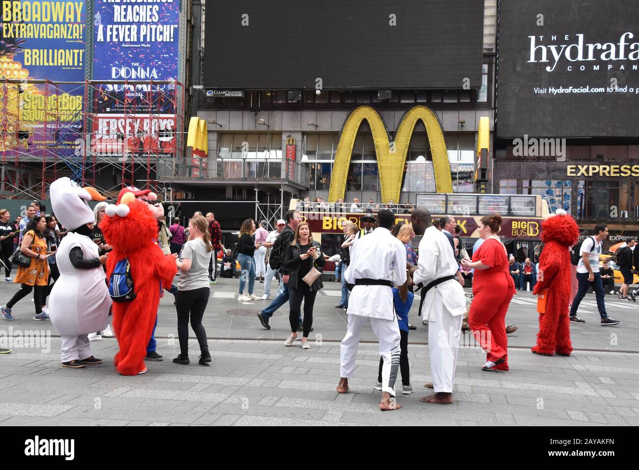 Costumed characters at Times Square, in Manhattan, New York City Stock ...