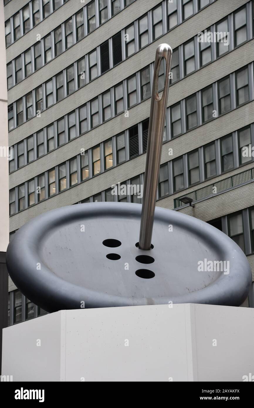 Giant button and needle sculpture hi-res stock photography and images ...