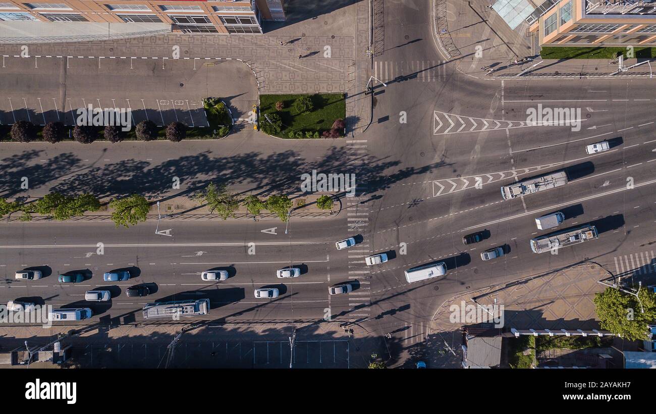 Birds eye view busy street hi-res stock photography and images - Alamy