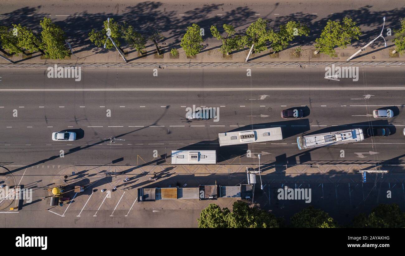 Aerial directly above city hi-res stock photography and images - Alamy