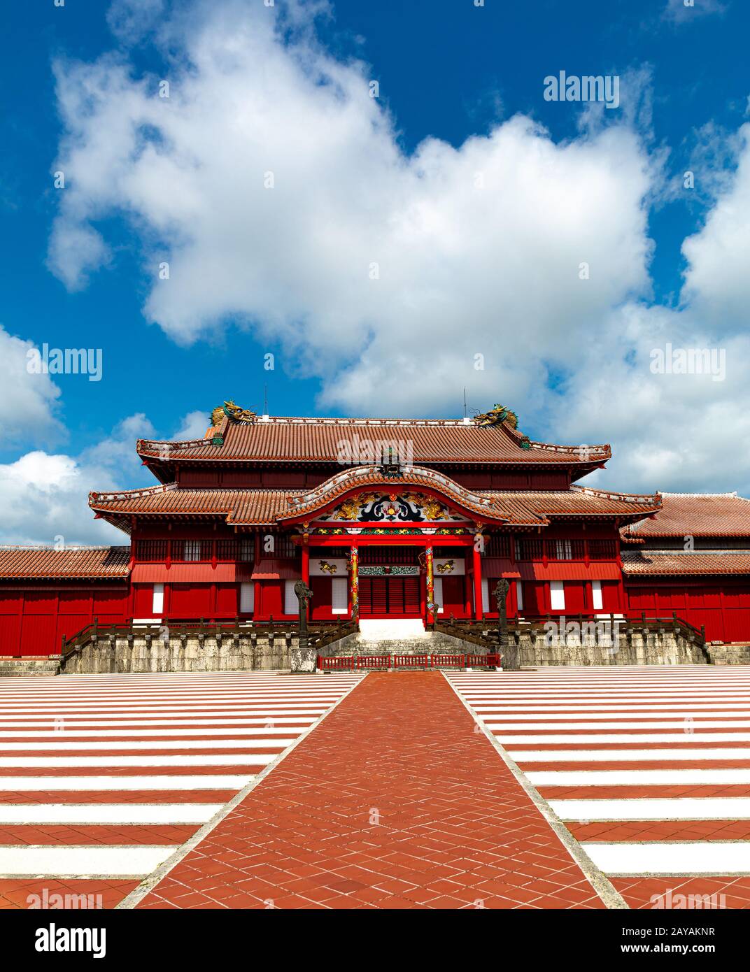 The Shuri Castle, Naha , Okinawa, Japan. One of the famouse castle in ...