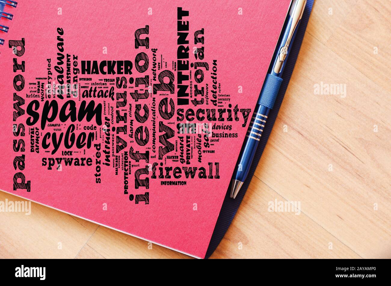 Spam word cloud collage Stock Photo - Alamy