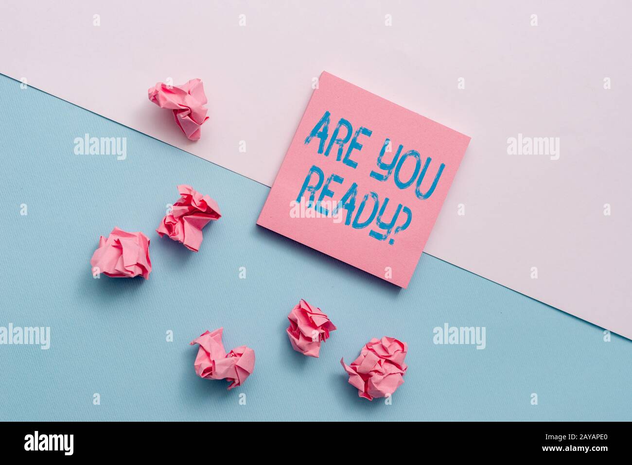 Text sign showing Are You Ready Question. Conceptual photo used telling ...