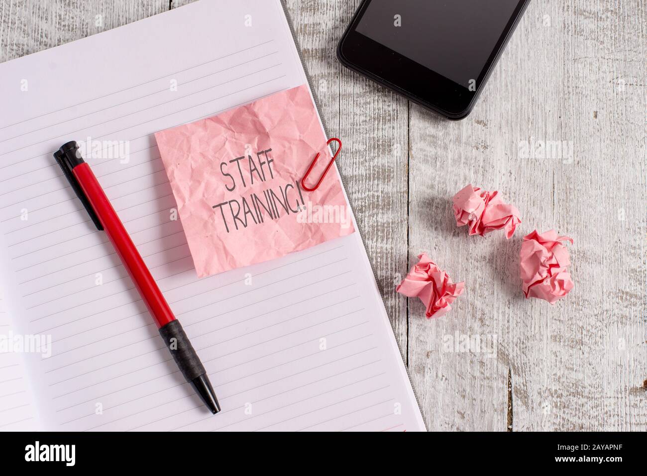 Word writing text Staff Training. Business concept for learn specific ...