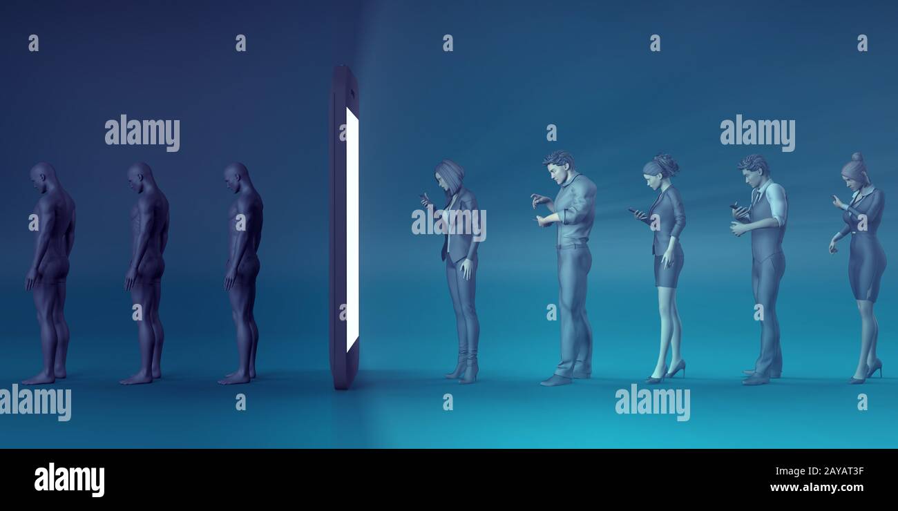 Cell Phone Addiction Stock Photo - Alamy