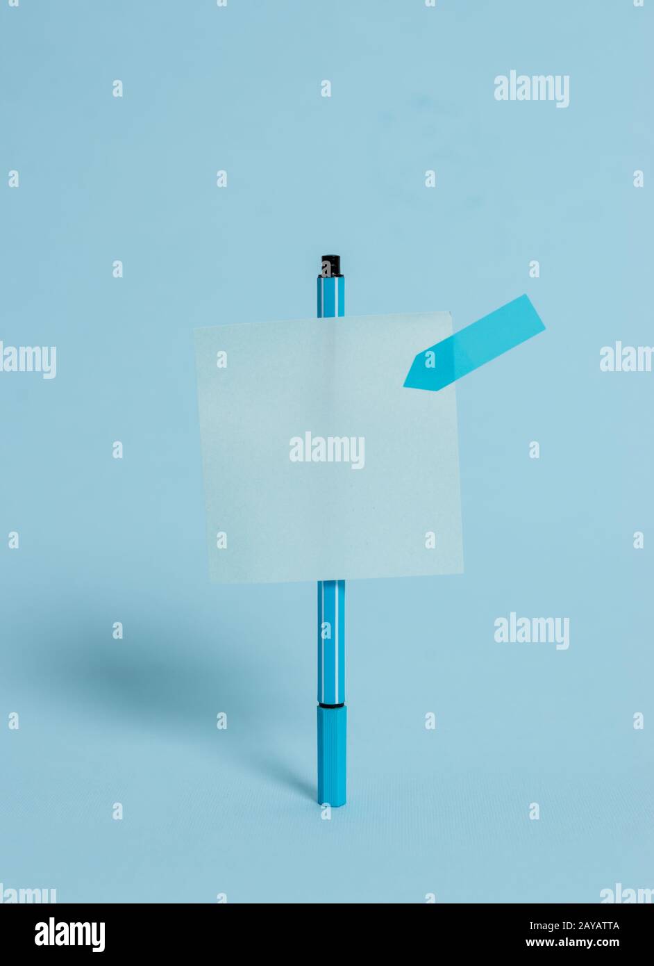 Standing ballpoint blank colored sticky note arrow banner peaceful cool ...