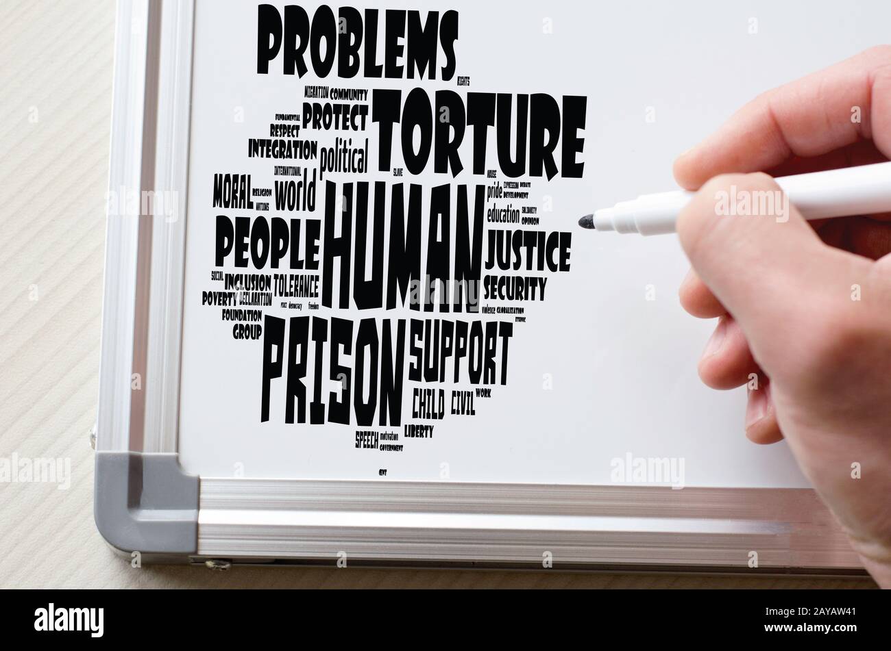 Human word cloud collage Stock Photo - Alamy