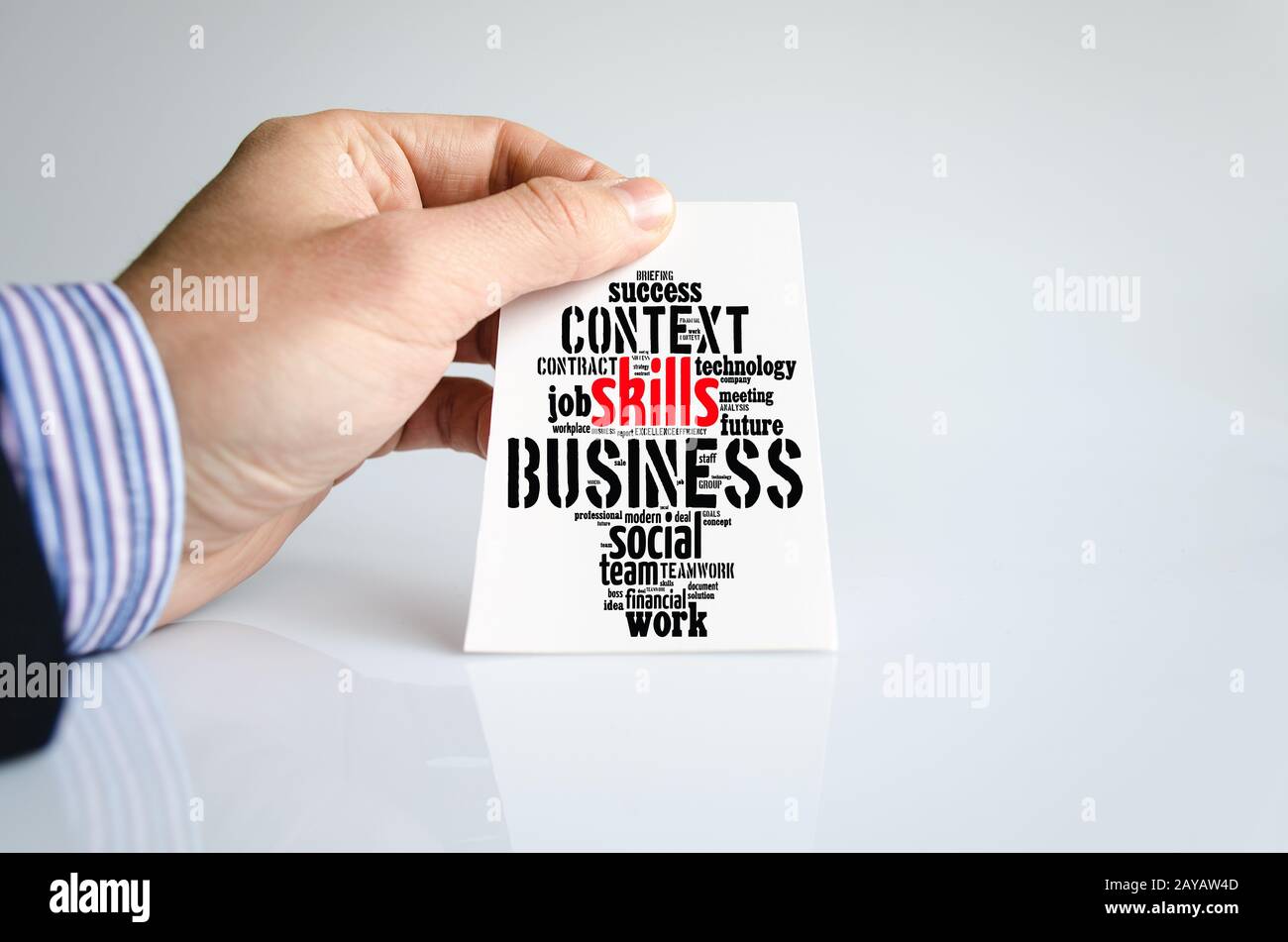 Skills word cloud collage Stock Photo - Alamy