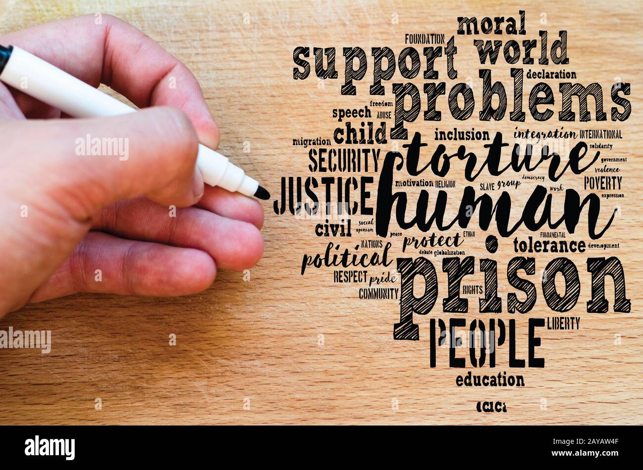 Human word cloud collage Stock Photo - Alamy