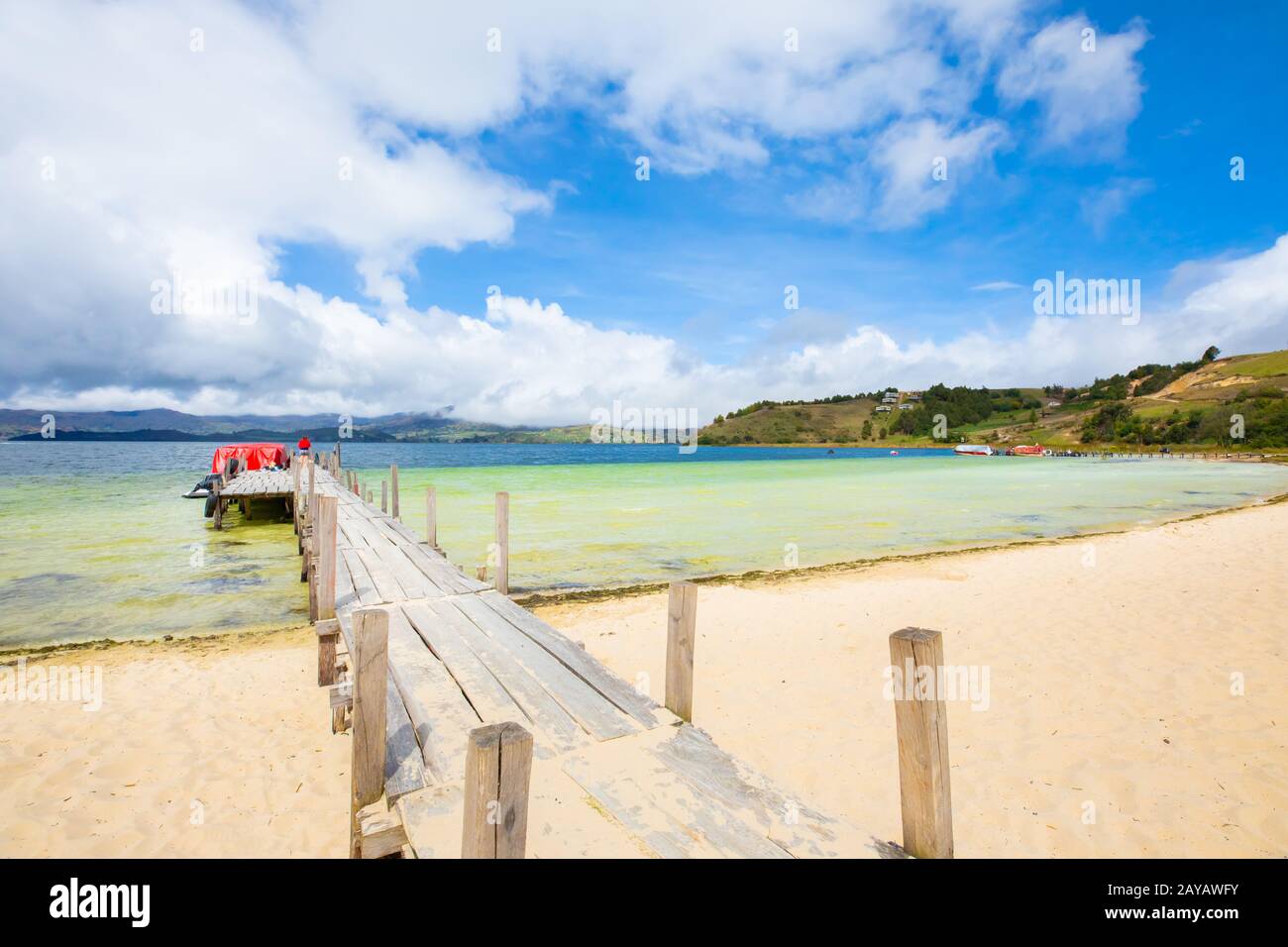 Colombia Tota lake white beach Stock Photo - Alamy