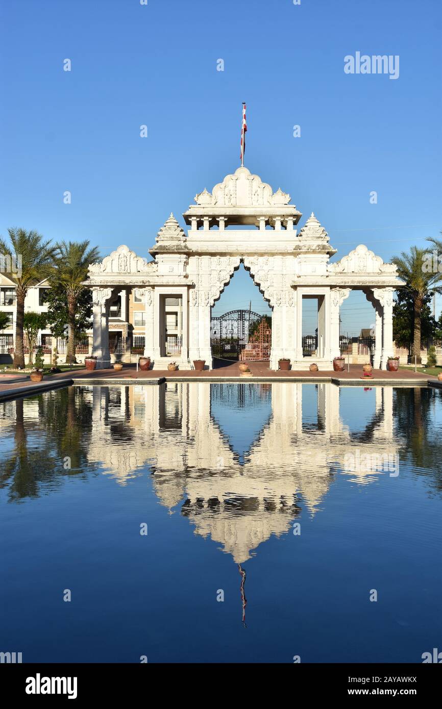 BAPS Swaminarayan Mandir in Houston, Texas Stock Photo - Alamy