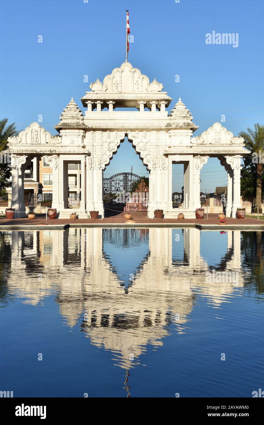 BAPS Swaminarayan Mandir in Houston, Texas Stock Photo - Alamy