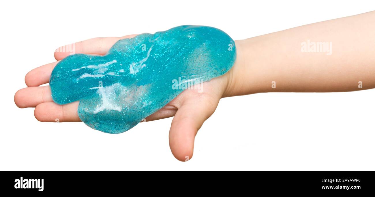 Slime in a hand Stock Photo - Alamy