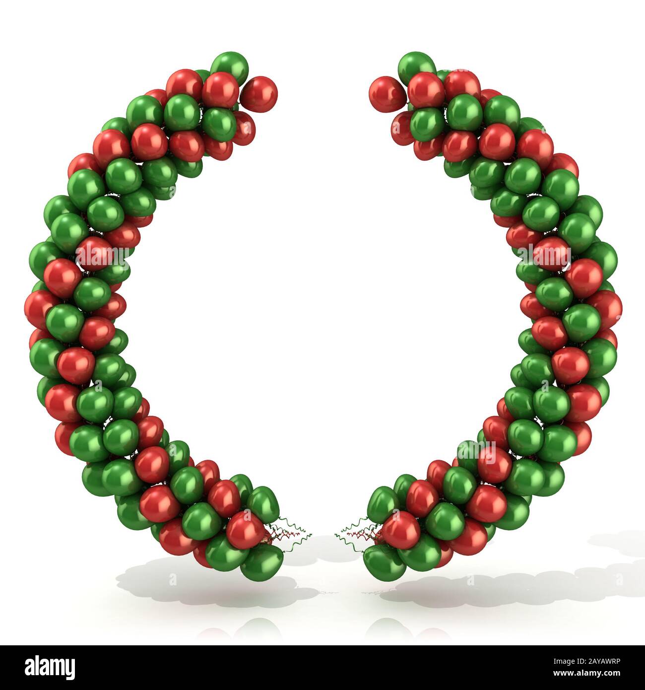 Red and green balloons arc laurel Stock Photo - Alamy