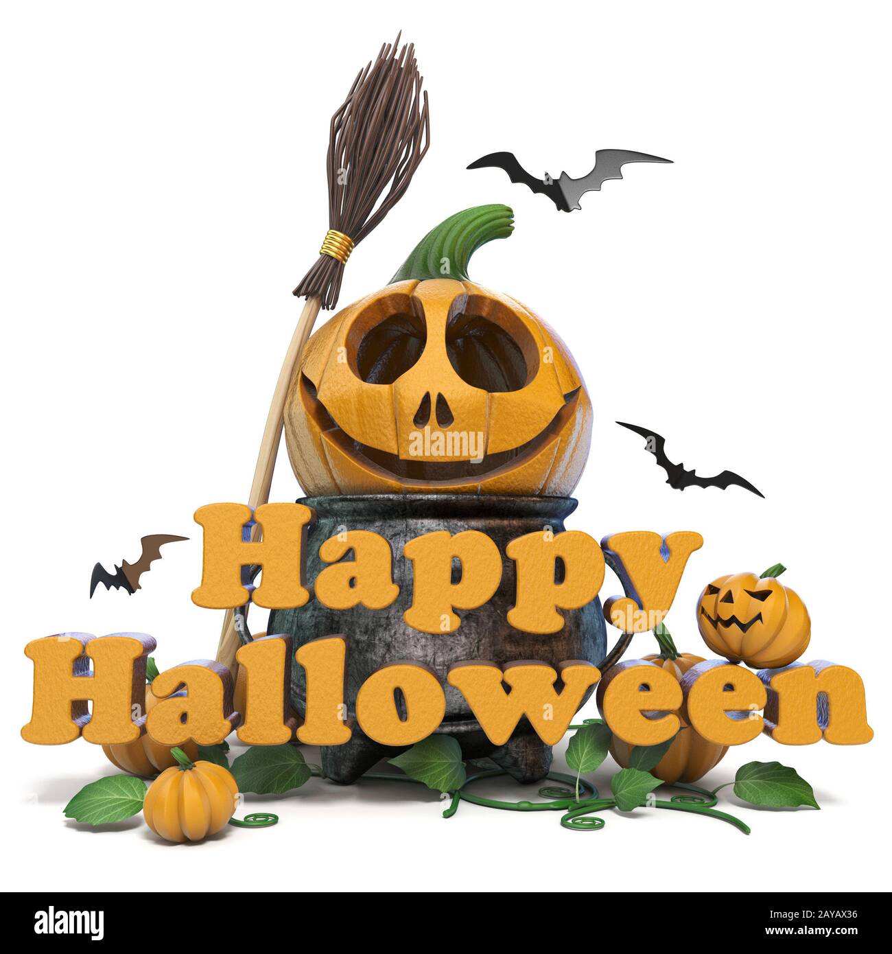 Happy halloween text witch Cut Out Stock Images & Pictures - Alamy