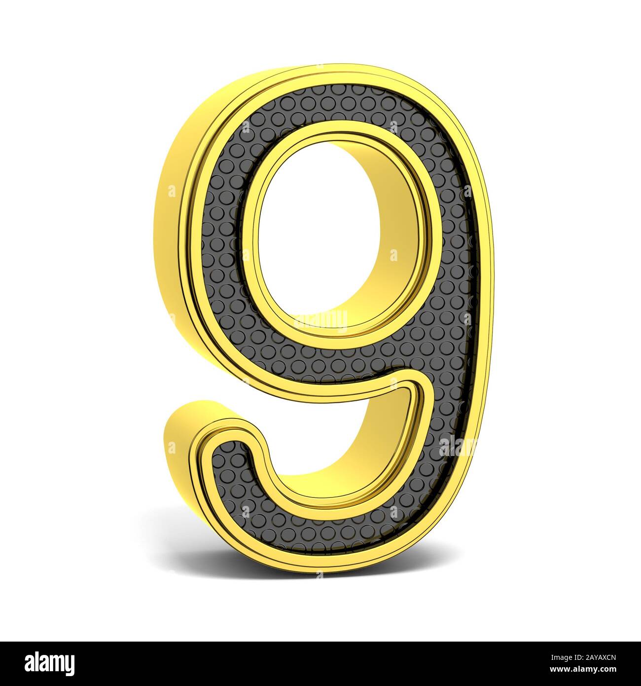 Number 9 type typeface Cut Out Stock Images & Pictures - Alamy