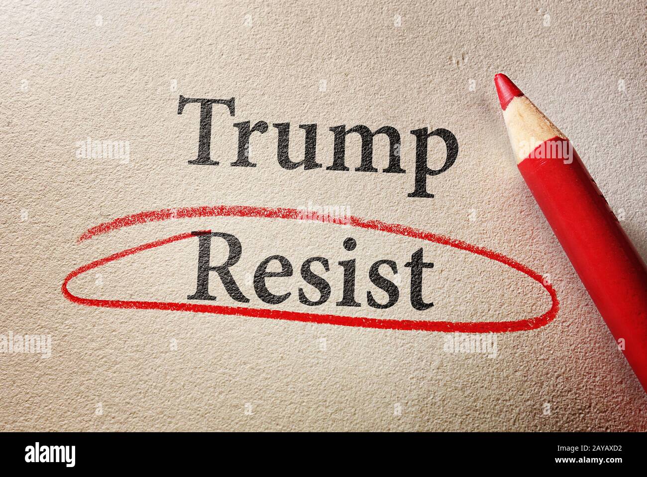 Resist Trump message Stock Photo - Alamy