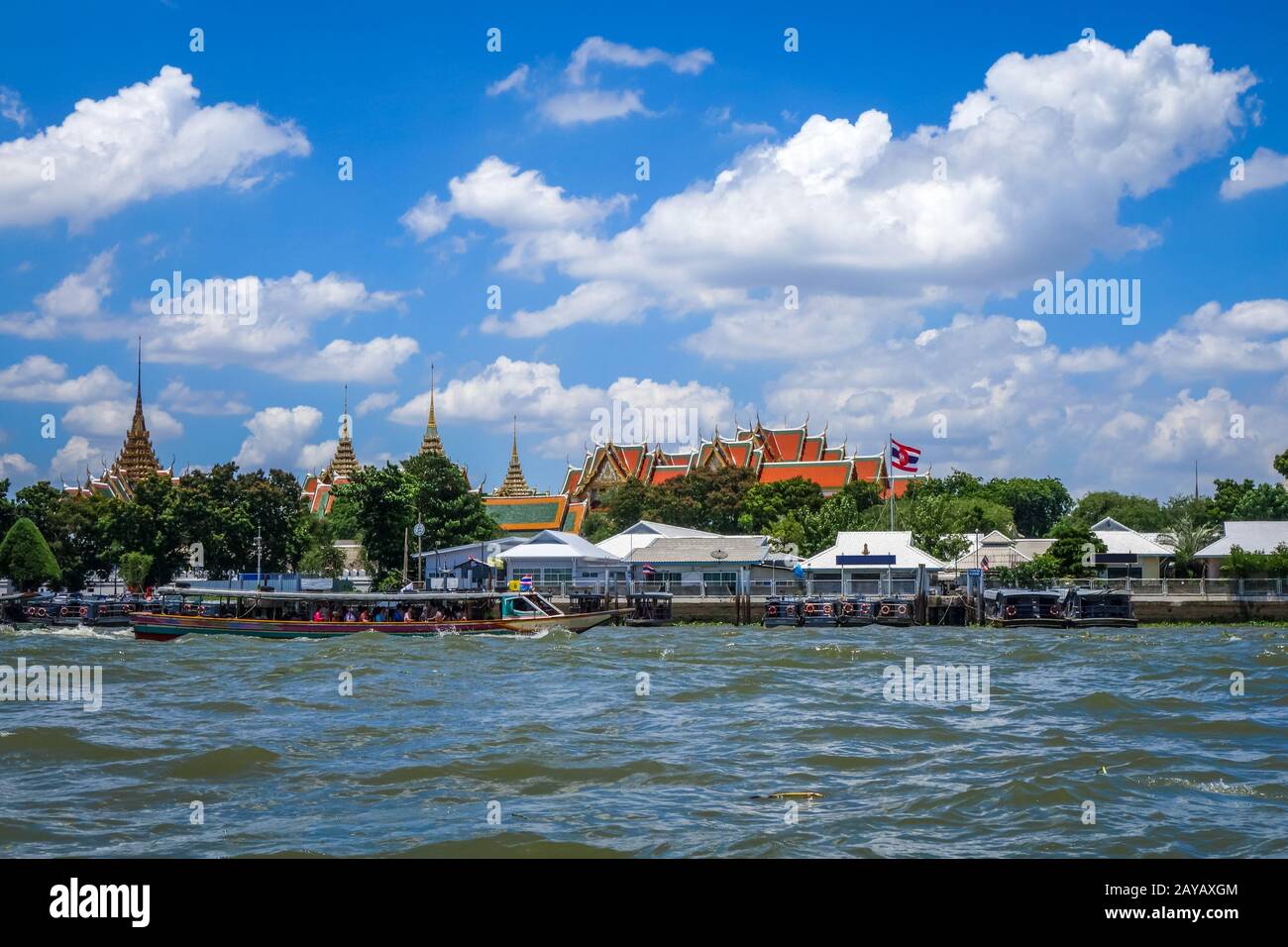 Grand Palace and Chao Praya river, Bangkok, Thailand Stock Photo - Alamy