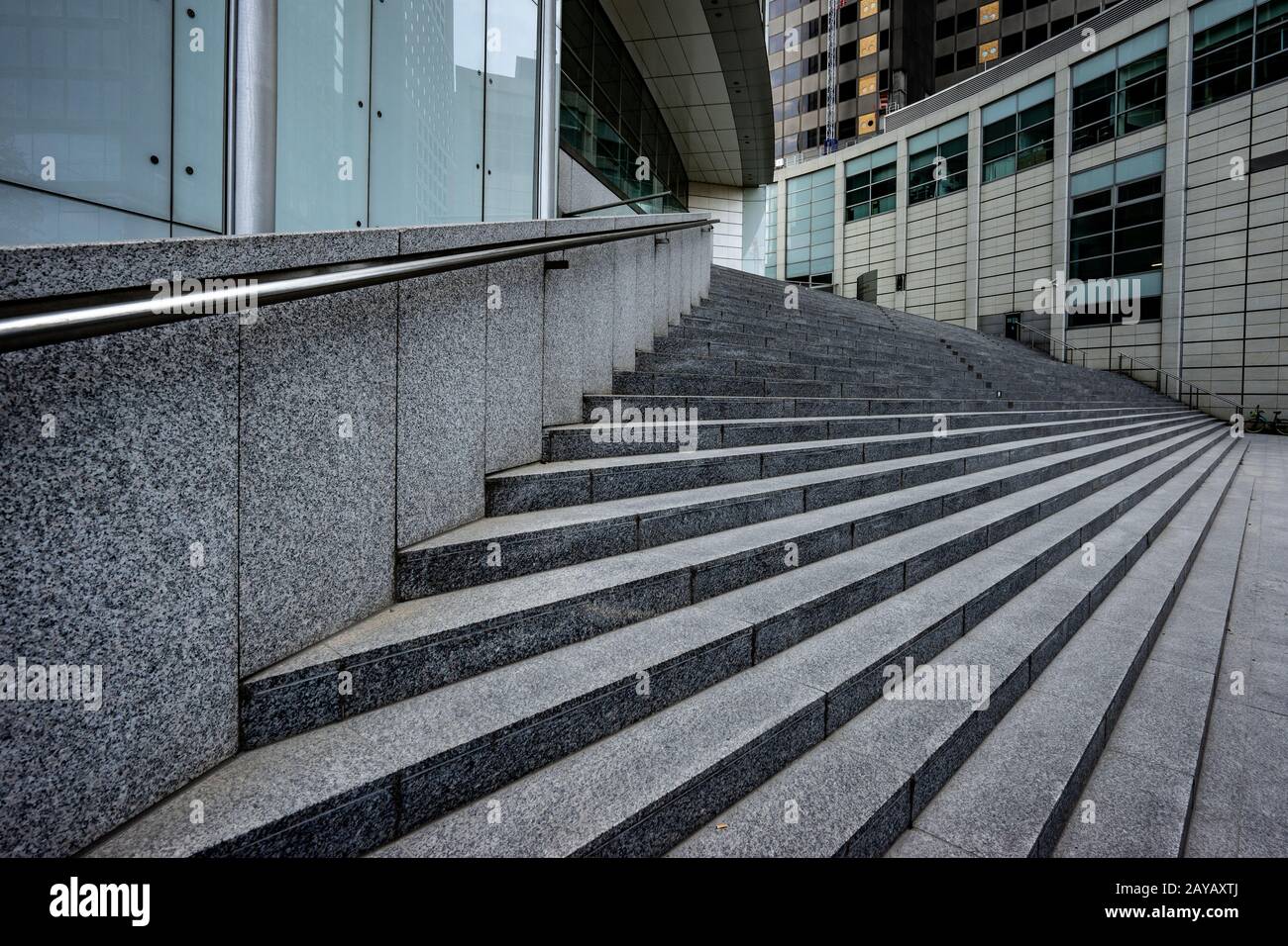 Stairs in front of a bank skyscraper in Frankfurt Stock Photo - Alamy