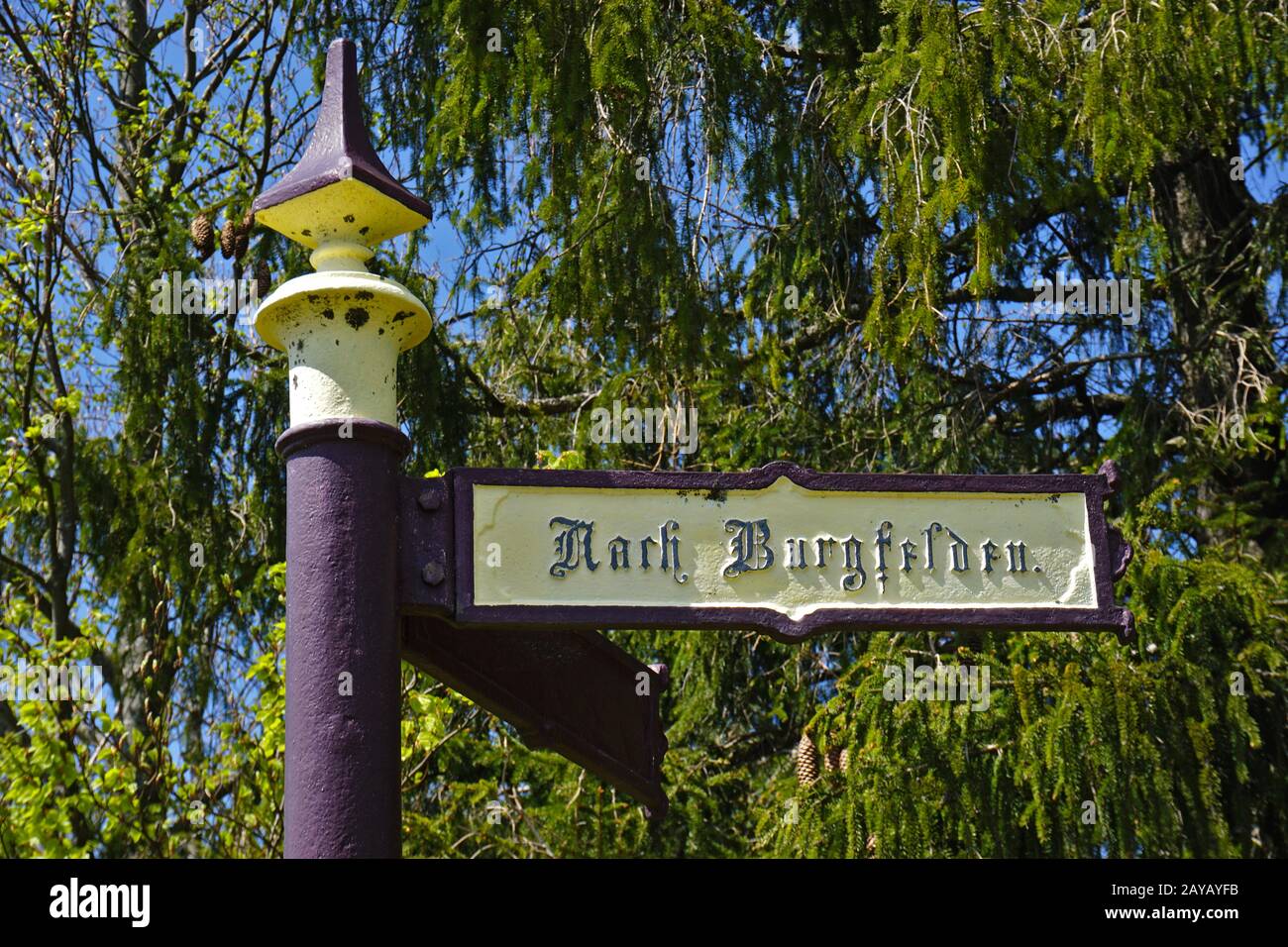 historic route sign Stock Photo - Alamy